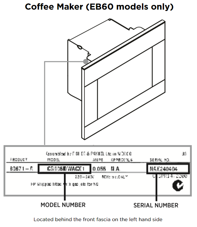 How to Find Your Serial or Model Number - Coffee Maker