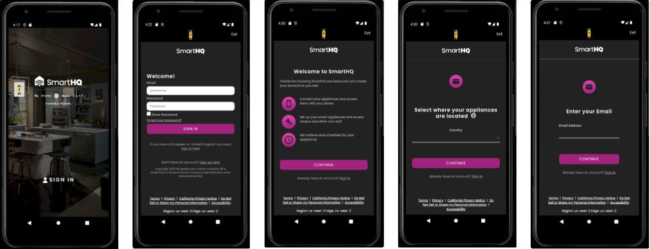 Setting up with SmartHQ