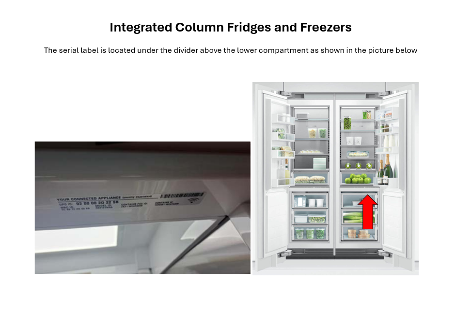 How To Find Your Serial or Model Number – F&P Refrigerators