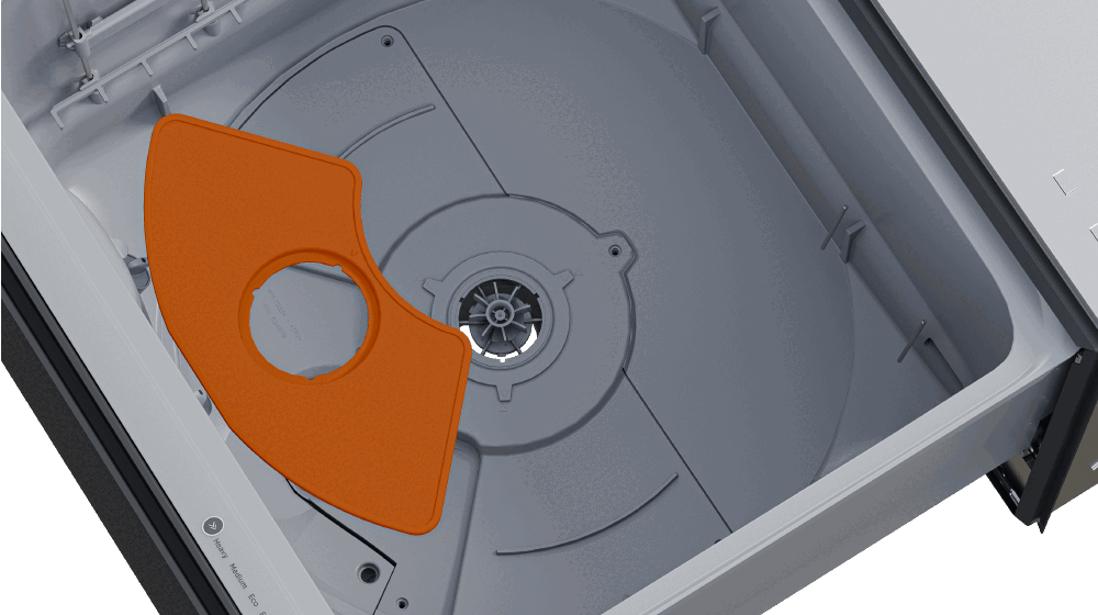 DishDrawer™ Dishwasher spray arm not rotating properly